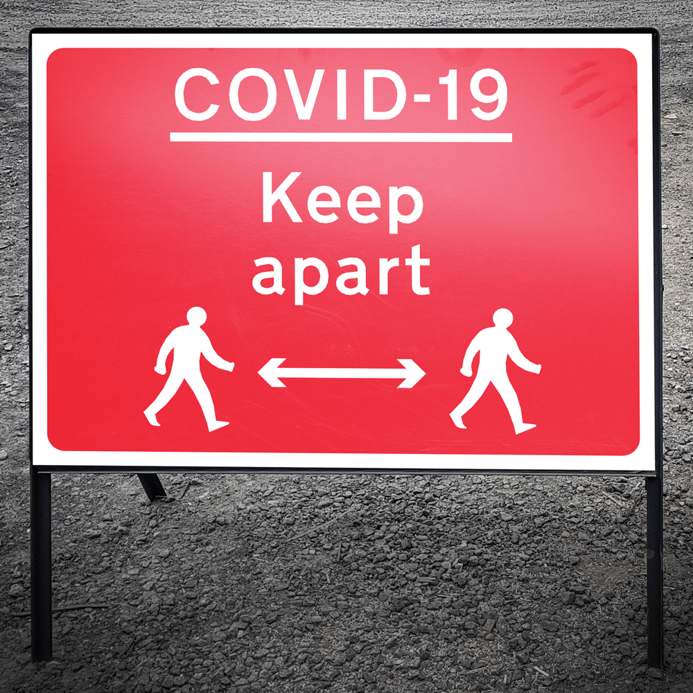 Keep Apart Pedestrian Sign — Protect Signs