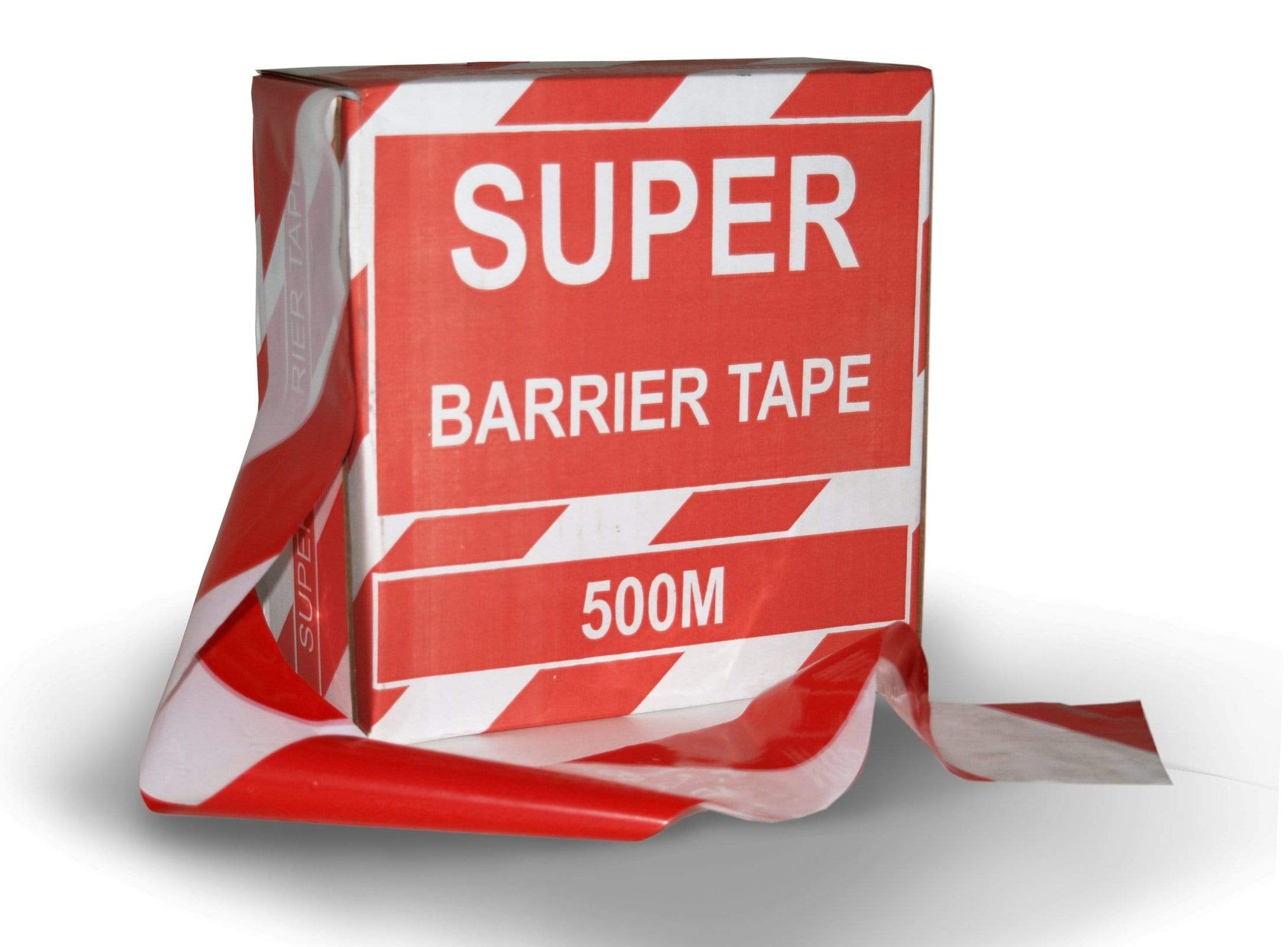 Super Red and White Barricade Tape — Protect Signs