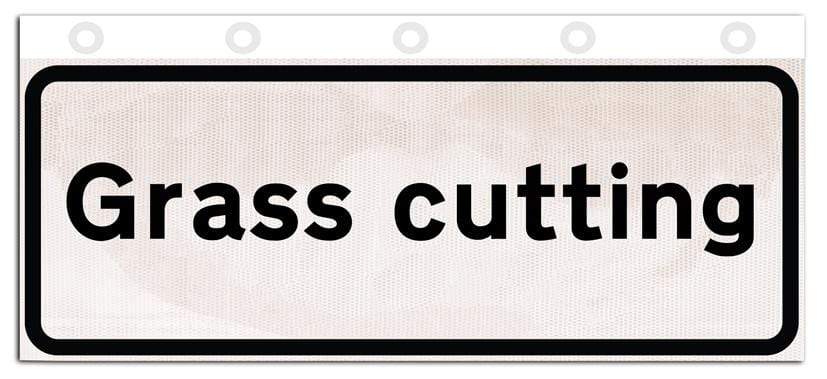 Flexible Supplementary Plate - Grass Cutting — Protect Signs